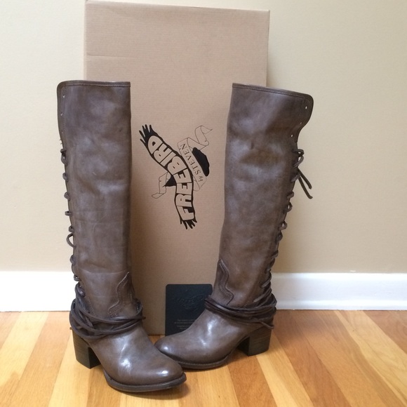 Freebird by Steven | Shoes | Freebird By Steven Coal Rear Lace Leather Boots | Poshmark